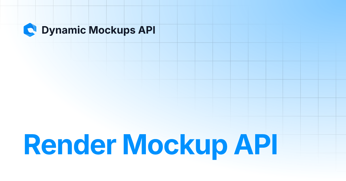 Render API | Dynamic Mockups API